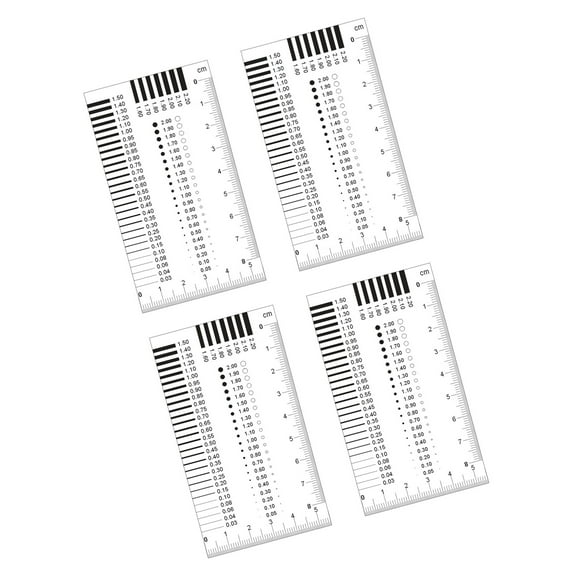 4pcs Multipurpose Plastic Defect Measurement Cards Not Deformable ...