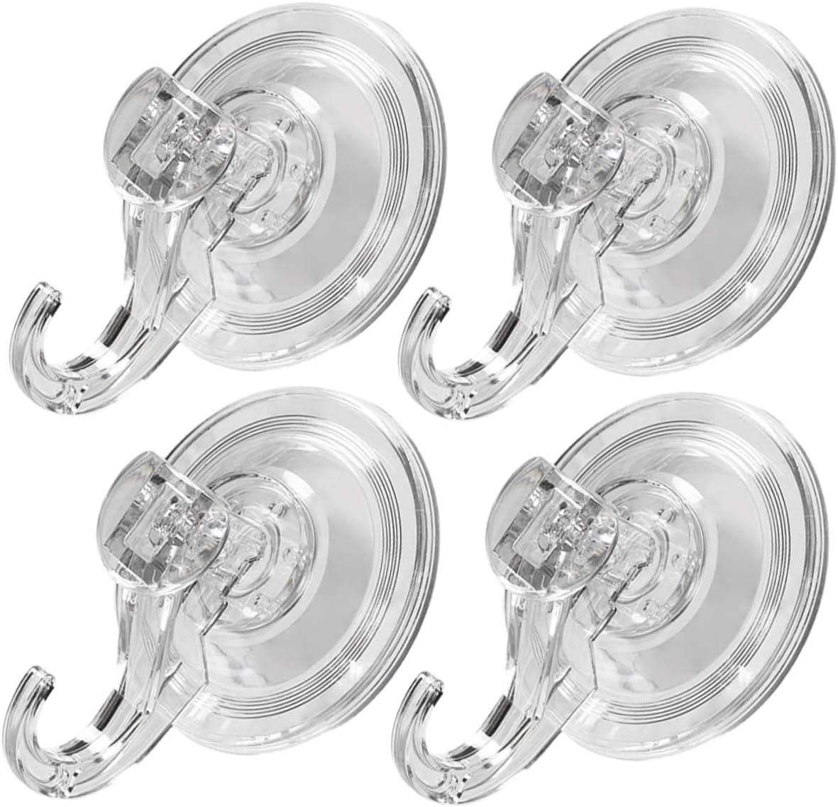 4pcs Nail-Free Suction Cup Storage Hook Handbag Hook Suction Cup Towel ...