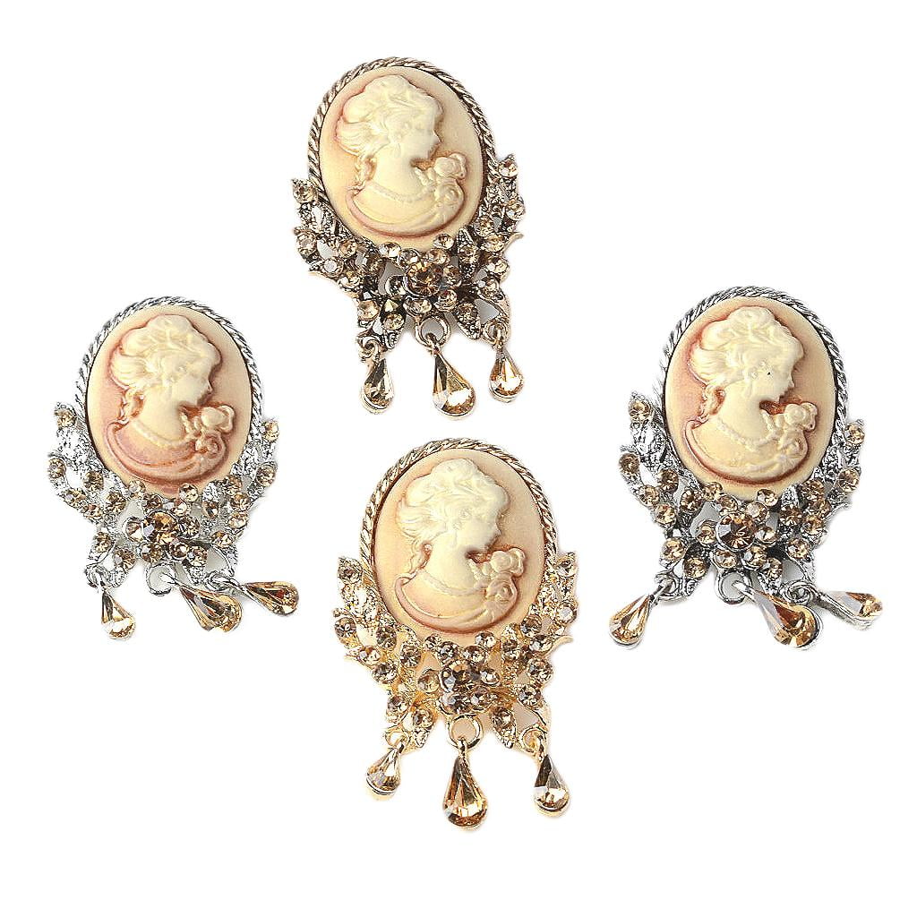 4pcs New Design Assorted Patterns Rhinestone Pearl Findings Crystal ...