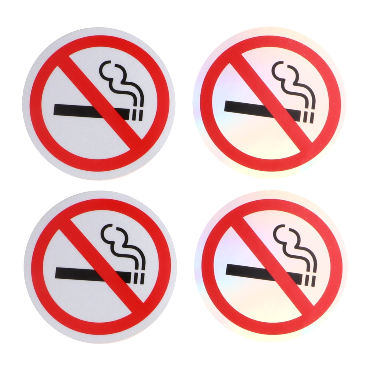 4pcs No Smoking Sign Warning Sign Stickers Anti-scratch No Smoking ...