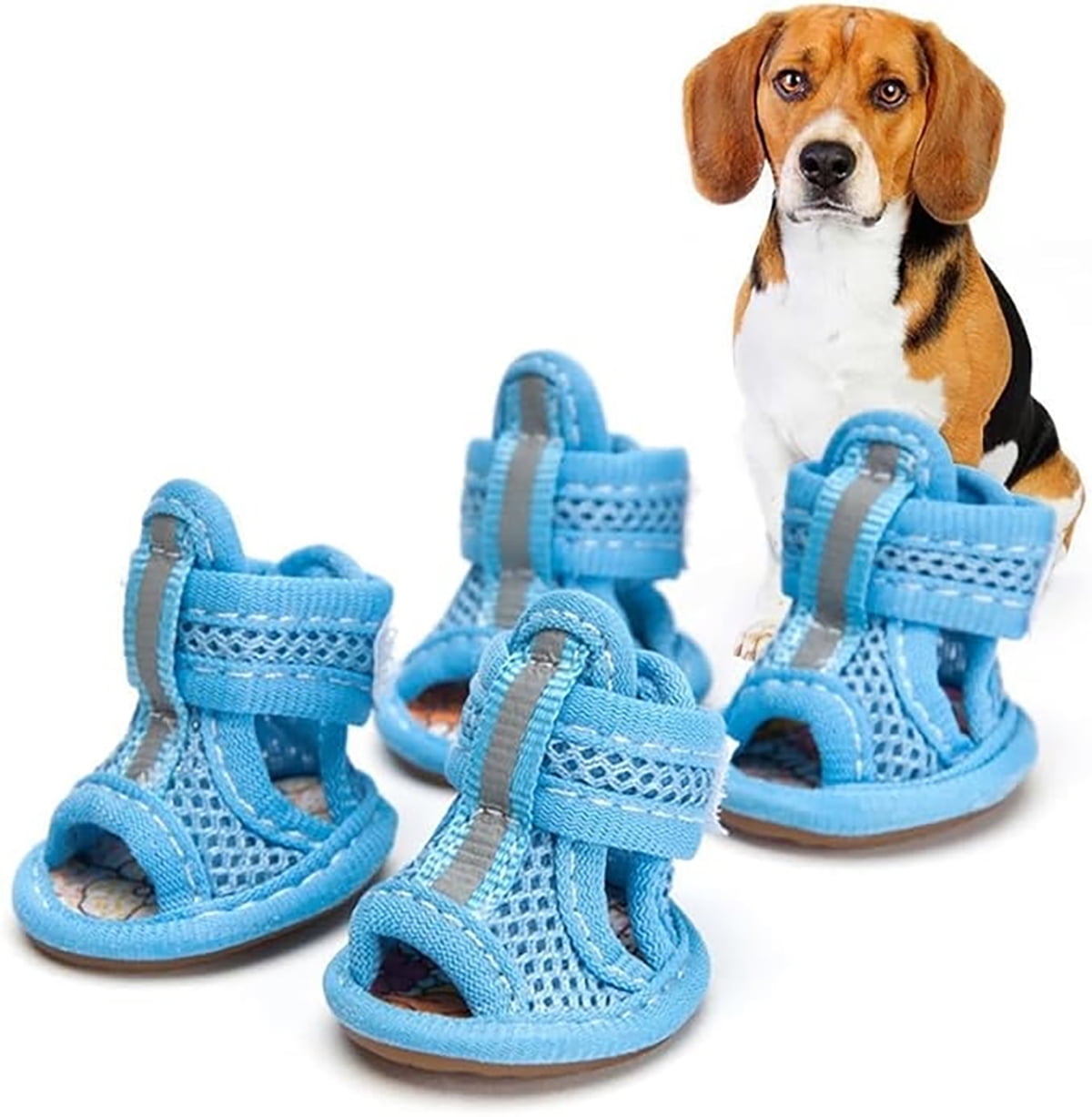 4pcs Non-Slip Summer Dog Shoes for Small Dogs Pet Dog Sneakers for Dogs ...