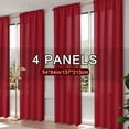 4pcs Outdoor Curtain Set, Light Filtering, Elegant Fade-Resistant Red ...
