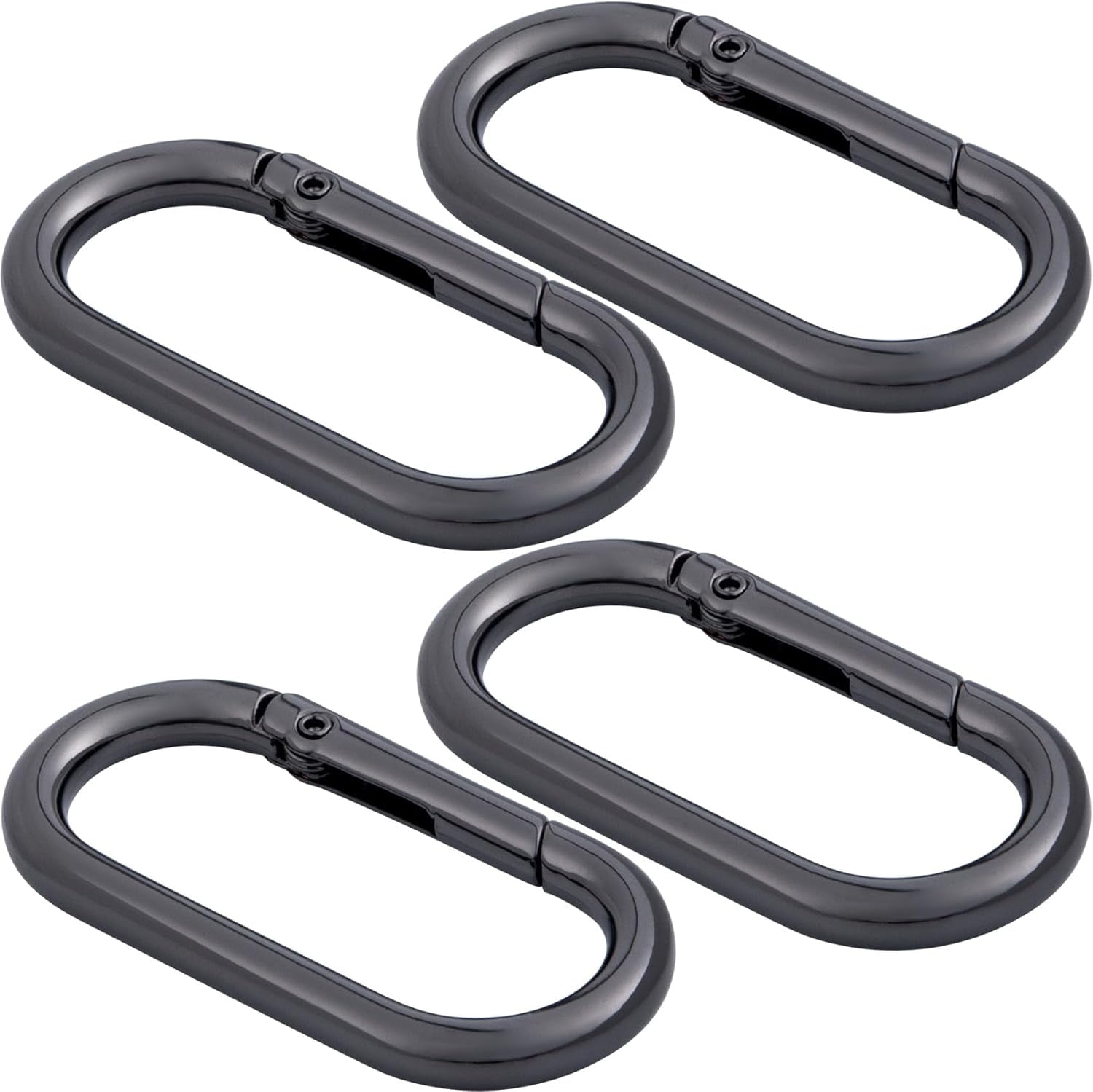 4pcs Oval Spring Ring Clips, Metal Keyring Purse Clip, Heavy Duty ...