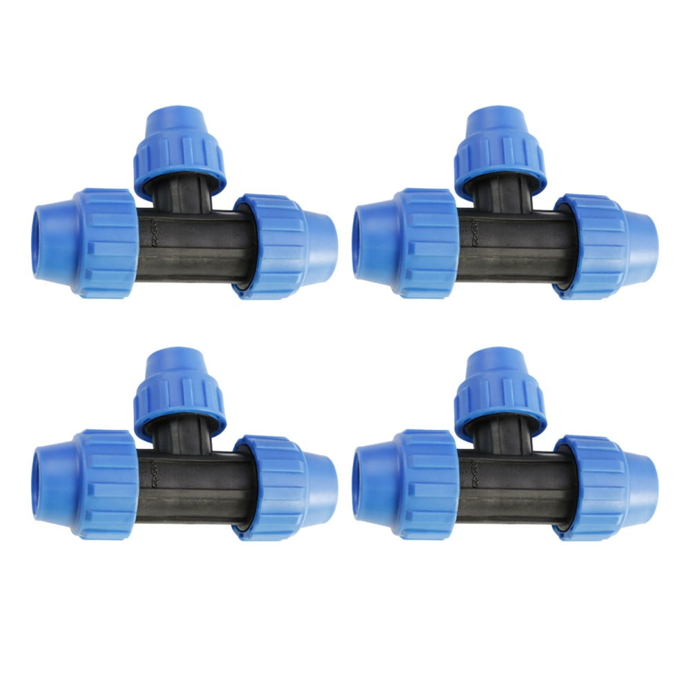 4pcs PE reducing tee plastic water pipe joint irrigation pipe fittings ...