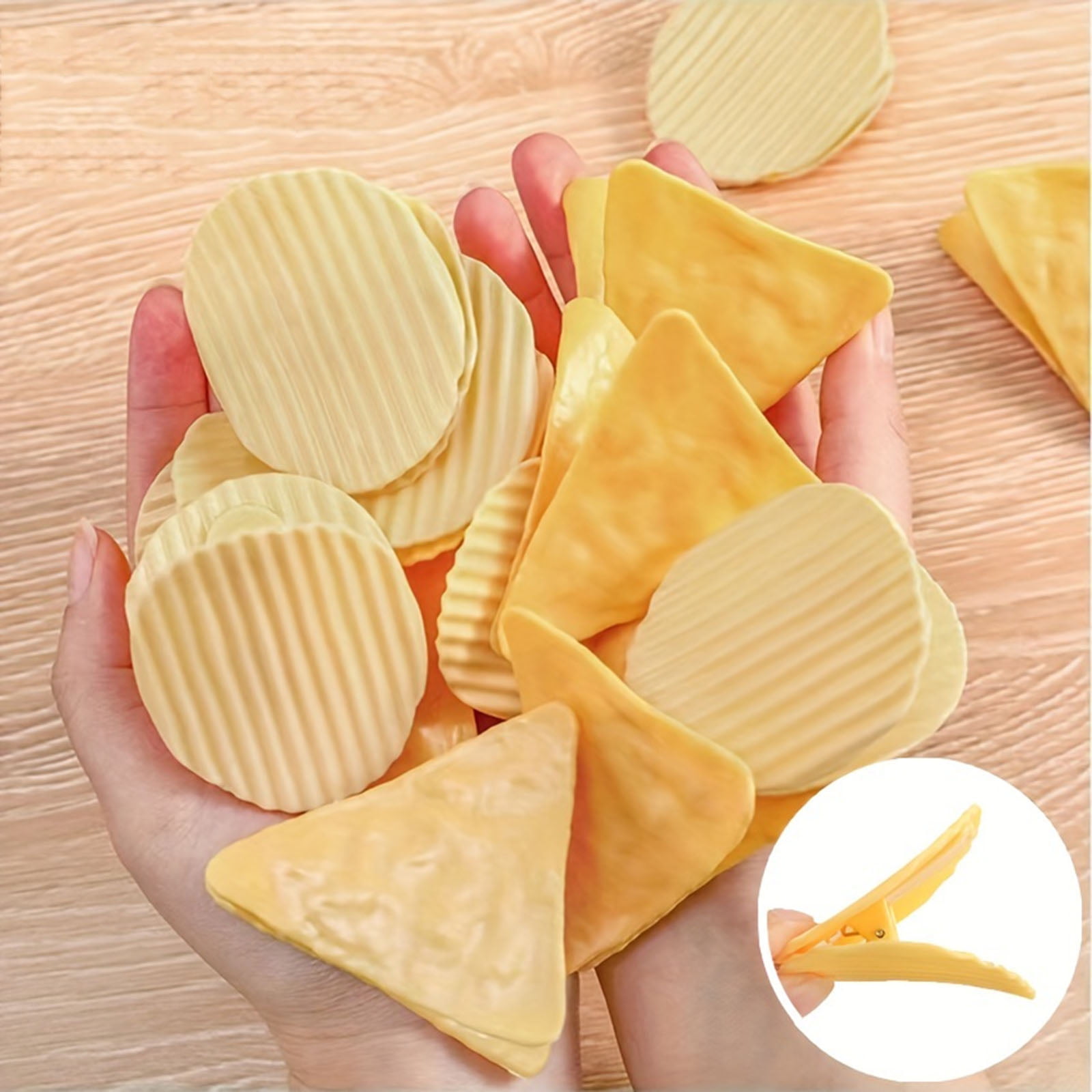 4pcs POTATO CLIPS, Wavy Chip Bag Closures, Chip Clips, Bag Clips ...