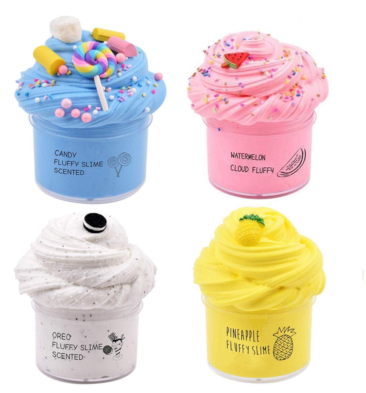 4 Pack Slime Kit Party Favors ,Colored Slime, Non Sticky,Super Soft ...