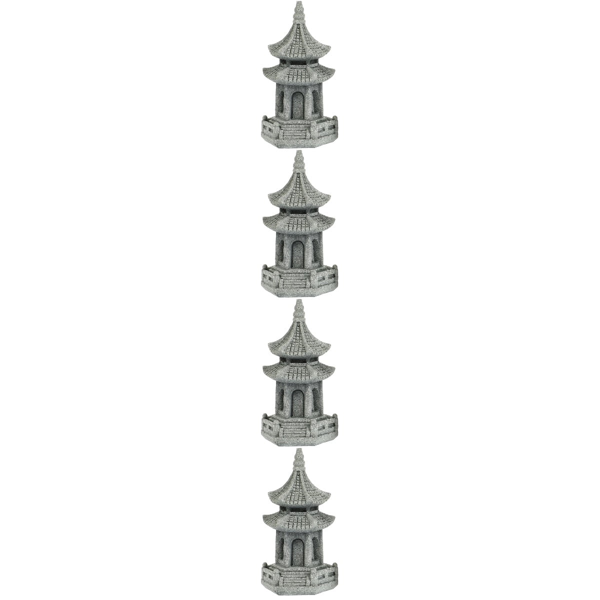 4pcs Pagoda Statue Tower Statue Zen Garden Pagoda Decor Bonsai ...