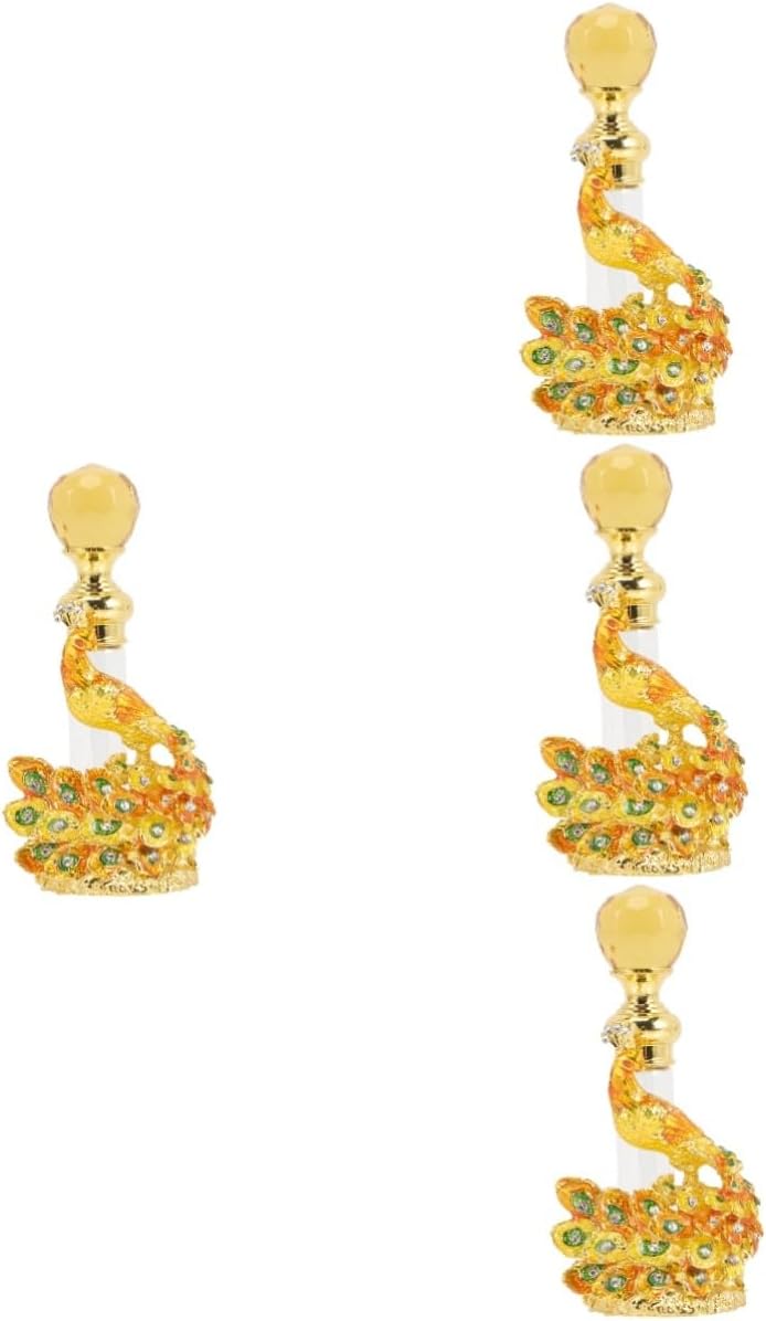 4pcs Peacock Perfume Bottle Refillable Perfume Refillable Essential ...