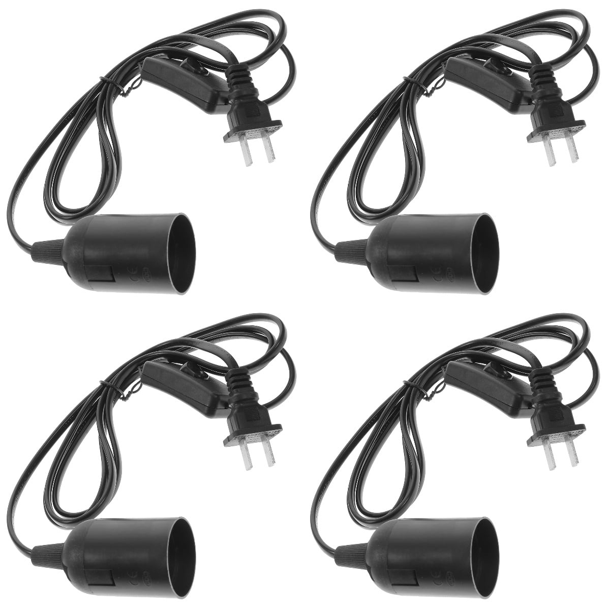 Eease 4pcs Light Socket With Cord Hanging Lamp Cord Socket Ceiling Lamp ...