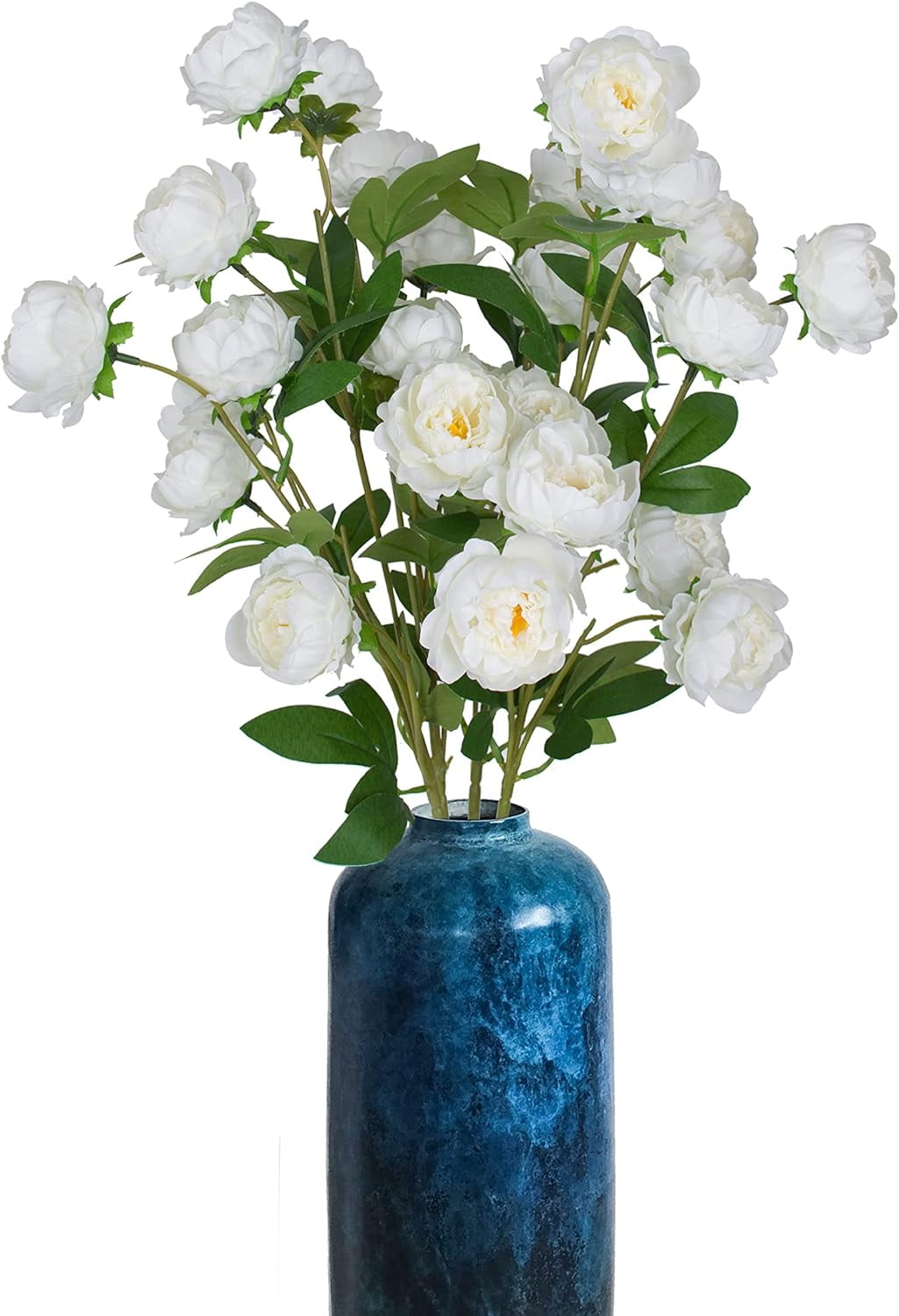 4pcs Peonys Artificial Flowers,30 Inch Long Stem Silk Peony Branch with ...