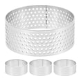4pcs Perforated Tart Ring - Mousse Tart Mold - Stainless Steel Cake ...