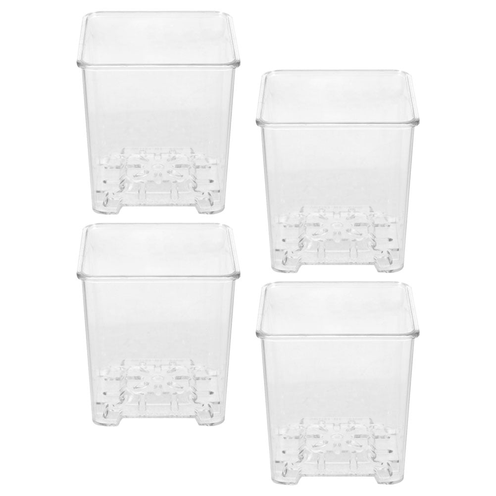 4pcs Acrylic Plant Nursery Pots for Orchids, Flower , Flower Containers ...