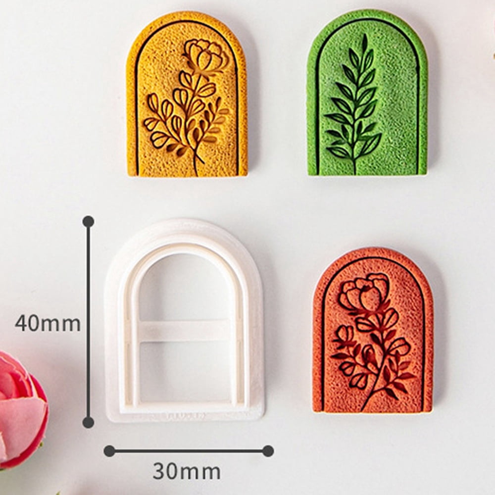 4pcs Plastic Clay Pressed Molds set Clay Cutters Clay Modeling Tools ...