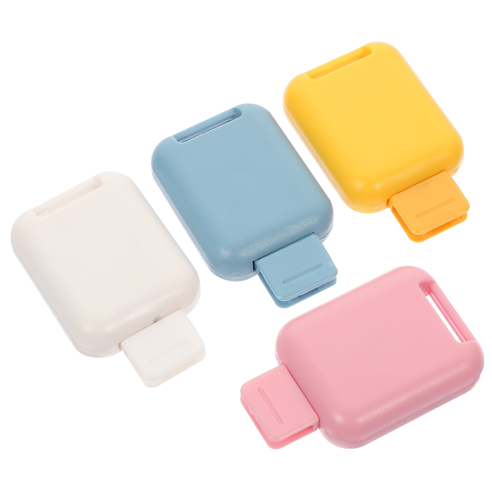 4pcs Plastic ID Cards Buckles Work Cards Holders Portable ID Badge ...