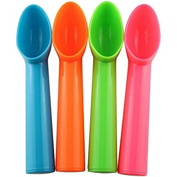 4pcs Plastic Ice Cream Scoop Fruit Spoons Melon Baller Watermelon ...