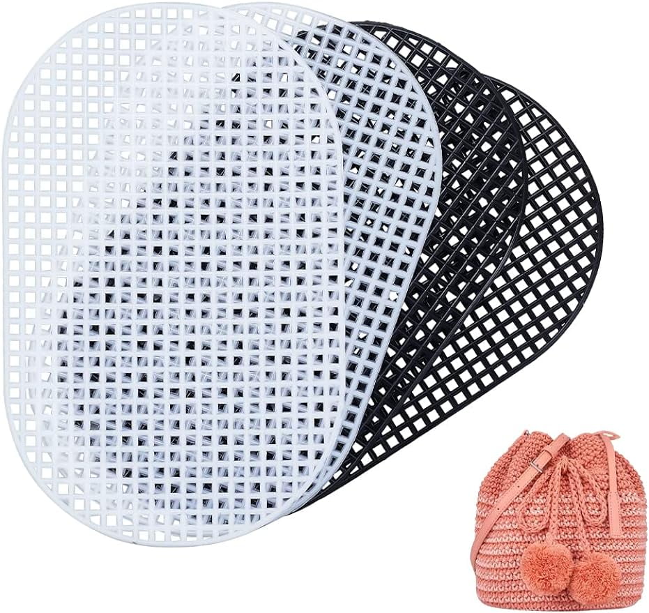 4pcs Plastic Mesh Canvas Sheets for Embroidery 2 Colors Oval Mesh ...