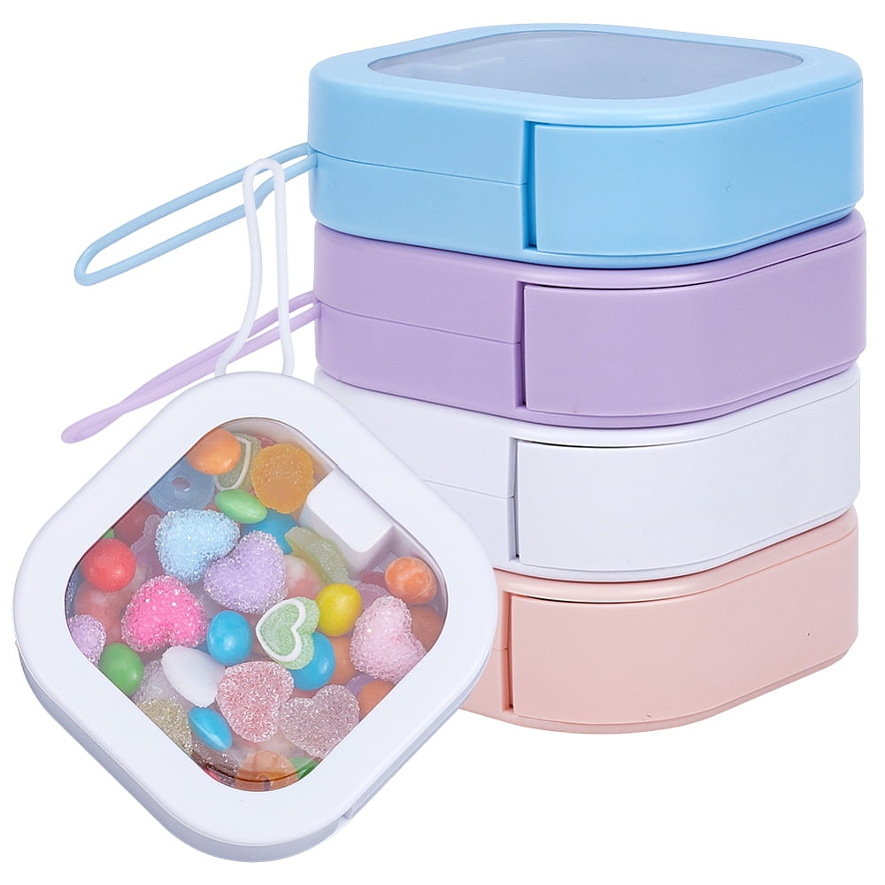 4pcs Plastic Pocket-Sized Push Switch Organizers Case Portable Travel ...