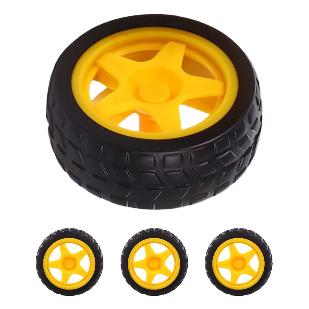 4pcs Plastic Roll Shaft Toys Wheel for DIY Toy RC Car Truck Boat ...