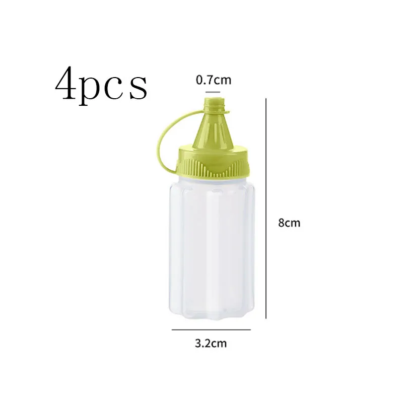 4pcs Plastic Sauce Squeeze Bottle Mini Seasoning Box Salad Dressing ...
