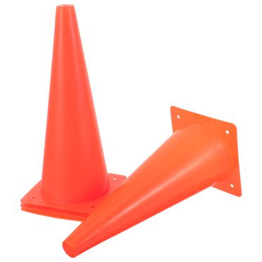 Cannon Sports 15-inch Fluorescent Orange Plastic Boundary Cone with PVC ...