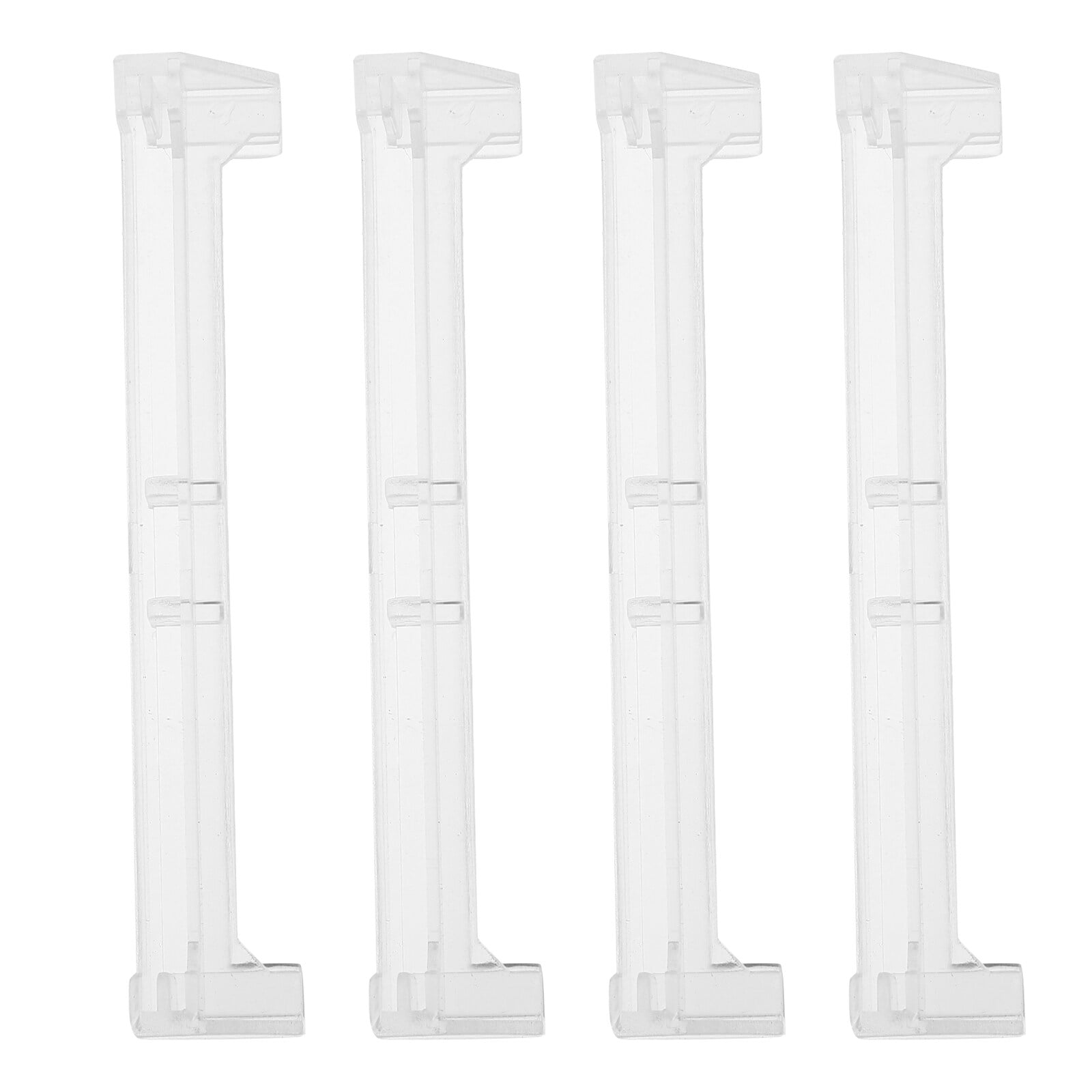 4pcs Plastic Vertical Blind Dust Cover Clear Valance Return Corner ...