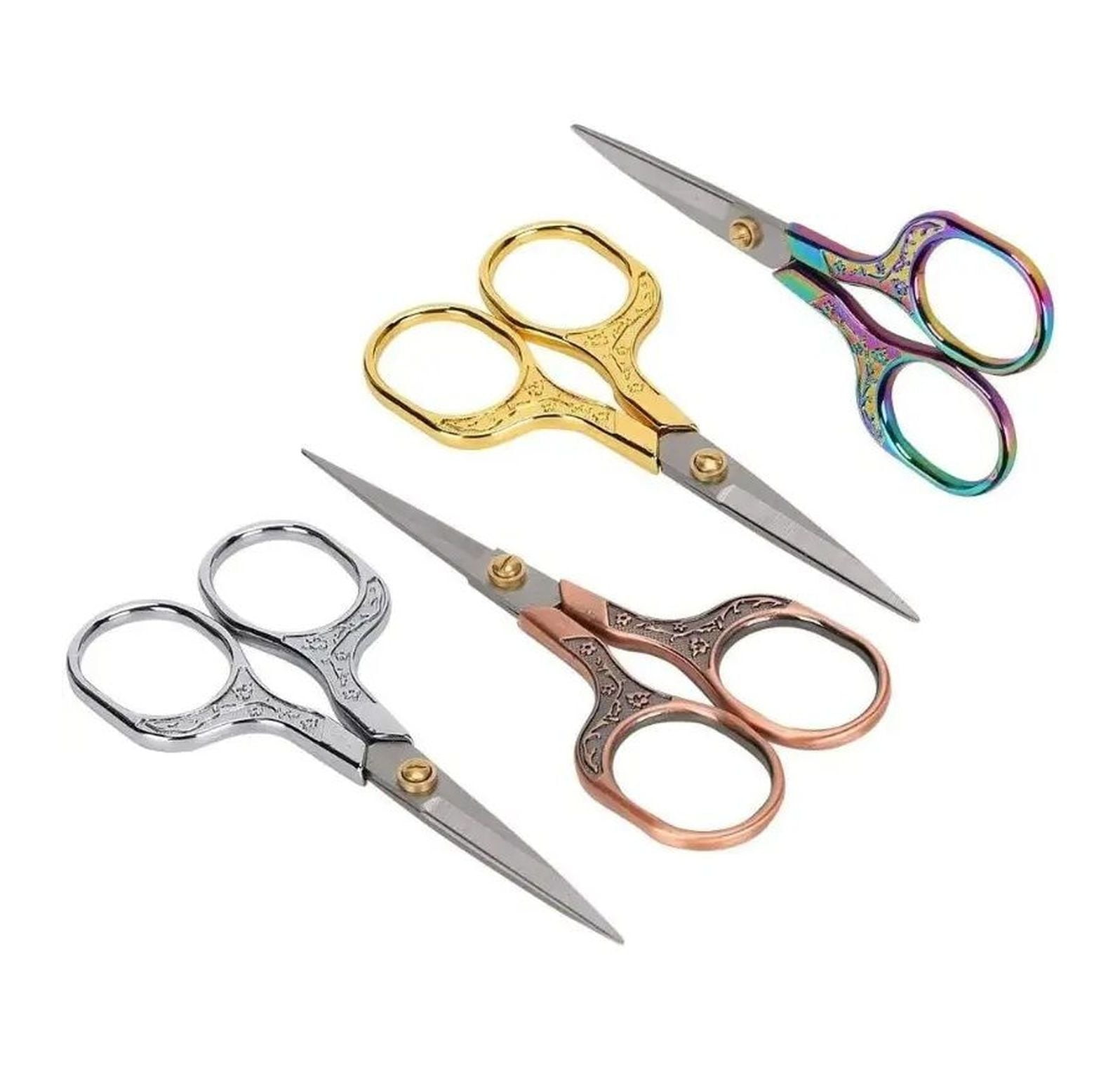 4pcs Plum Blossom Embroidery Scissors Set – Stainless Steel Vintage ...