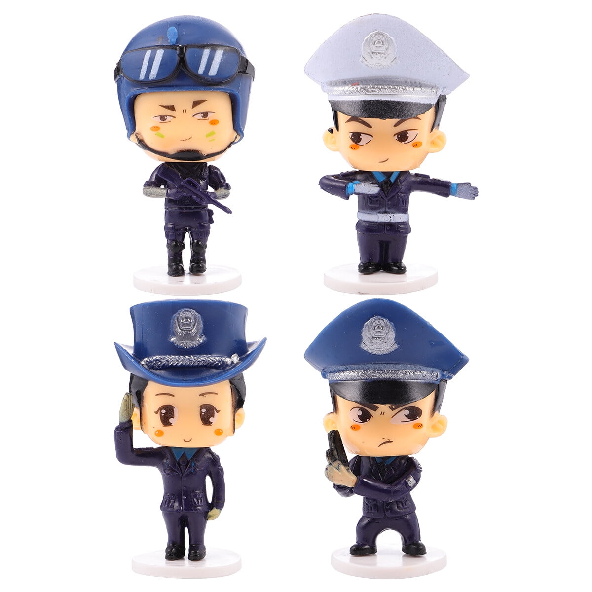 Toys Figurine Toy Car Women Figure Party Decoration Police Action Cake ...