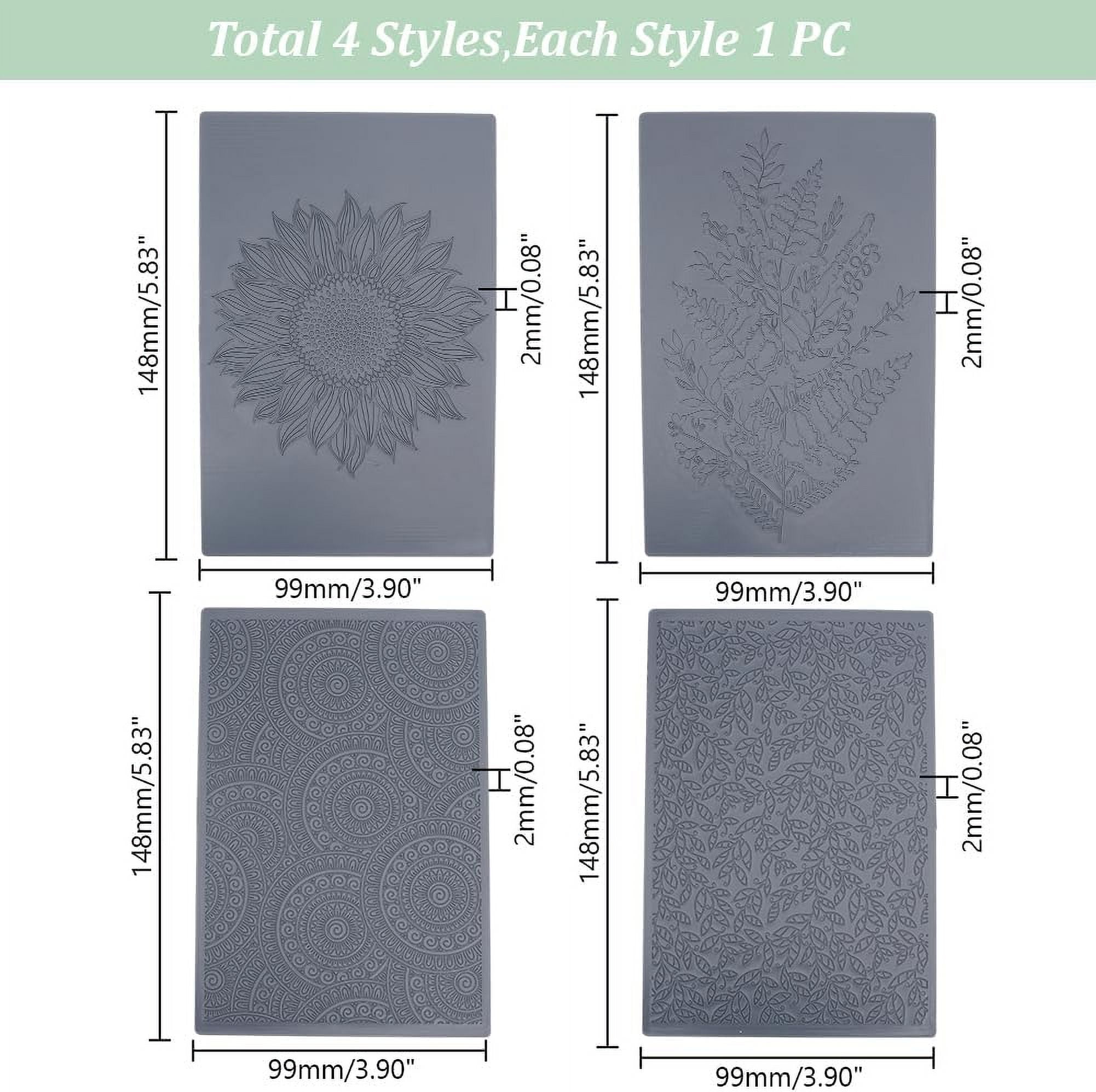 4pcs Polymer Clay Texture Sheets Set Texture Sheets Polymer Clay Works ...