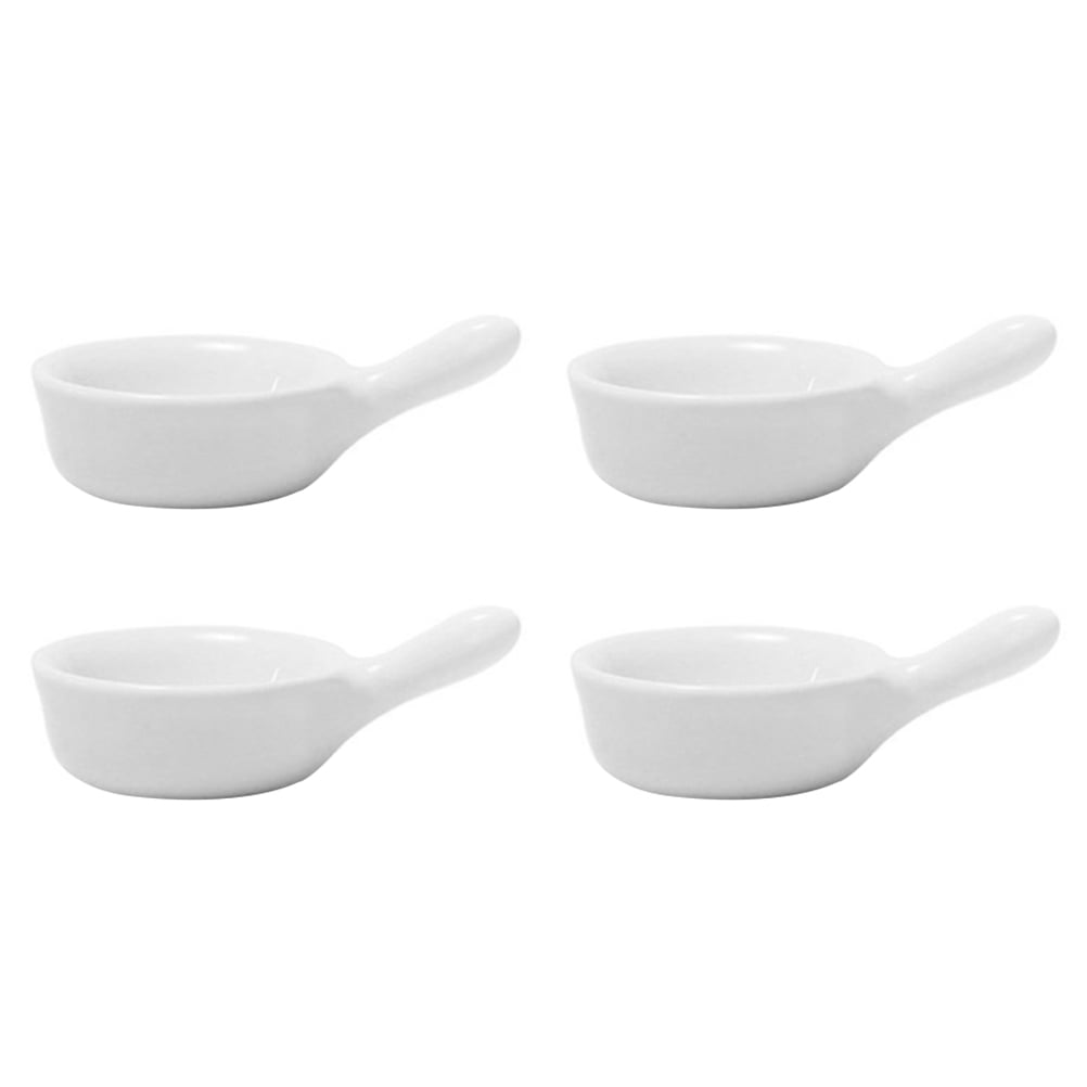 4pcs Porcelain Dipping Bowls Soy Sauce Dishes Appetizer Spoons ...