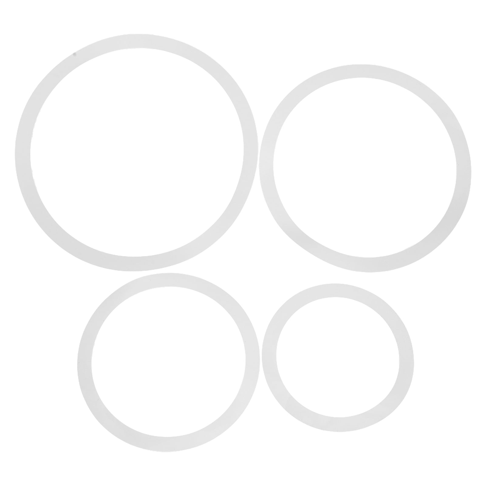 OUNONA White Snare Drum Mute Rings Easy Carry and Install 4Pcs ...