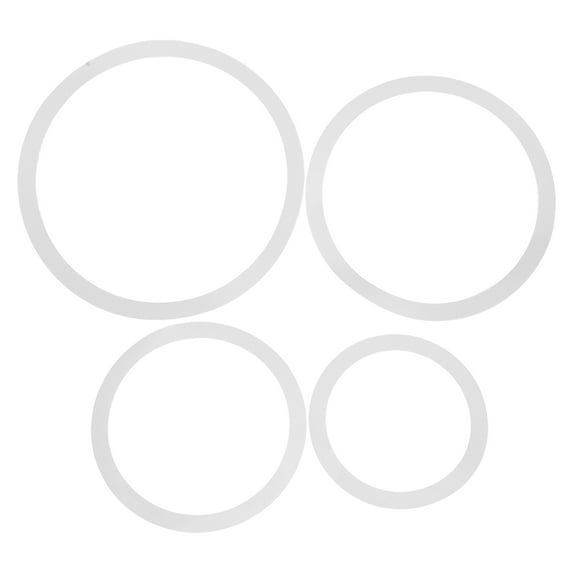 OUNONA White Snare Drum Mute Rings Easy Carry and Install 4Pcs ...