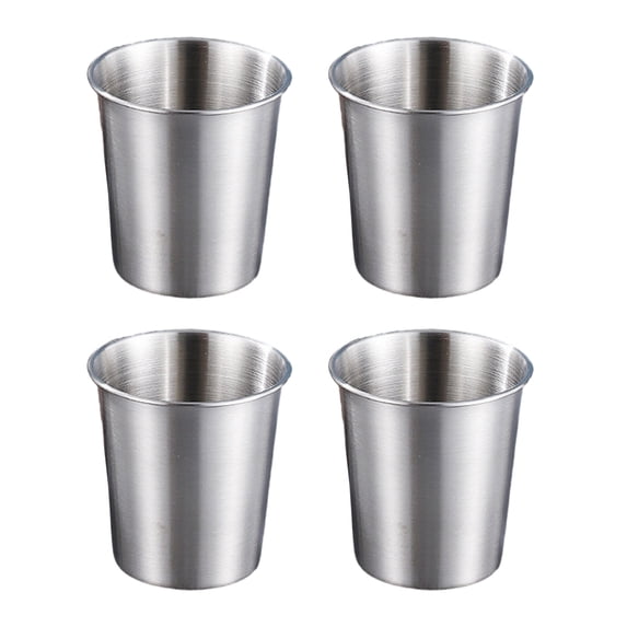 4pcs Practical Stainless Steel Kids Cups Kids Metal Cups Sturdy And ...