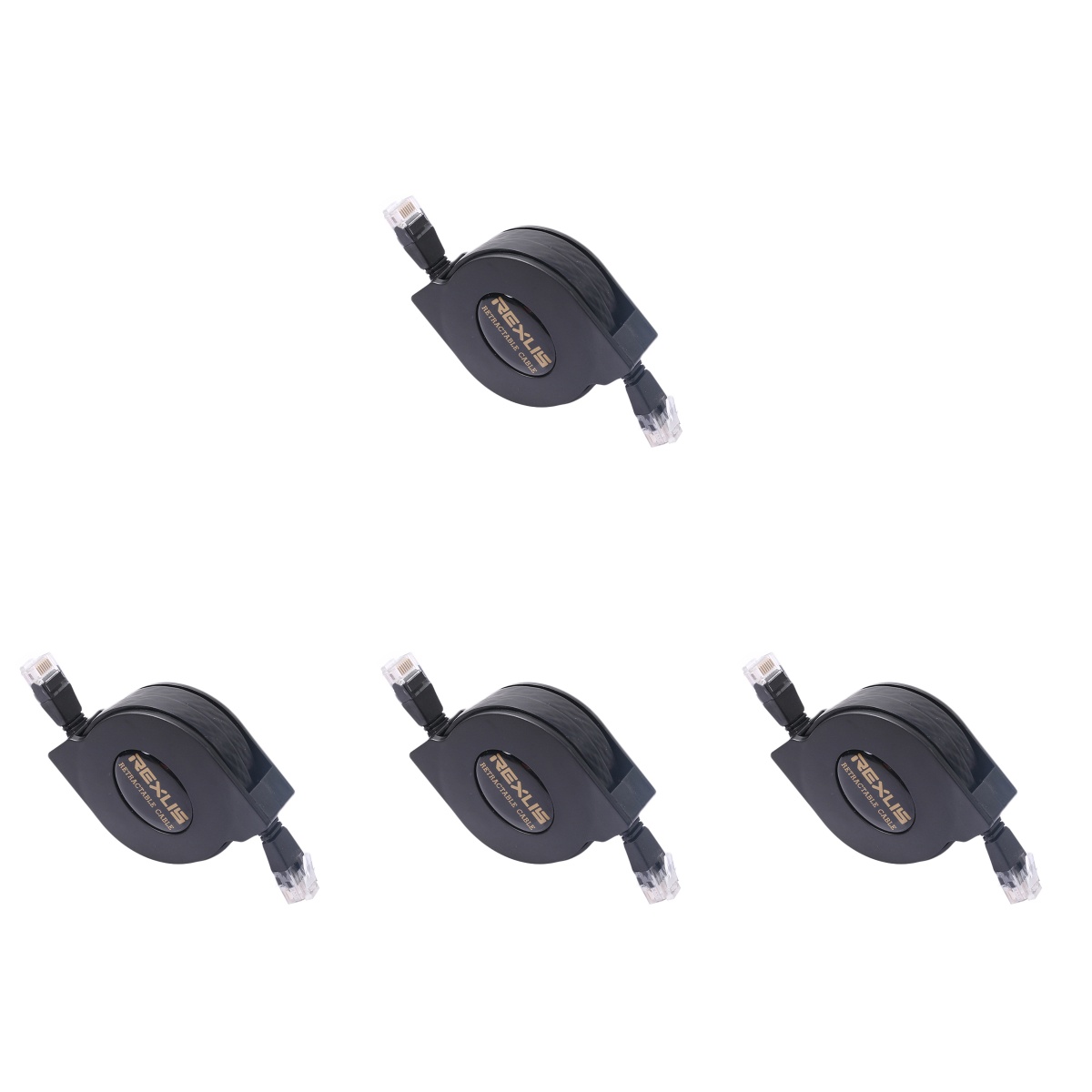 4pcs Premium 10 Gigabit Ethernet Retractable Network Cable Cat 6 Ultra ...