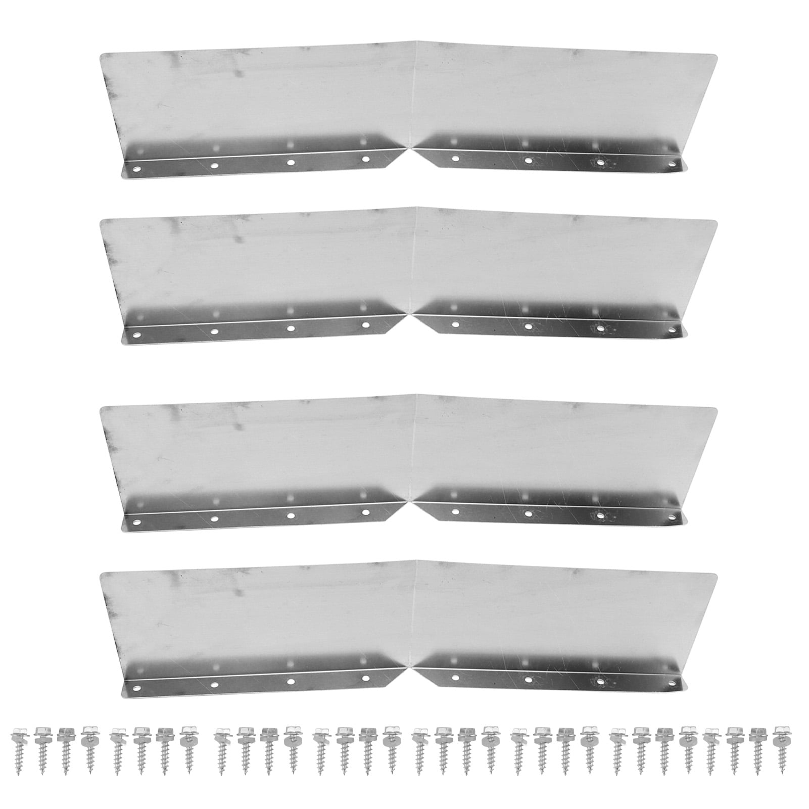 4pcs Premium Aluminum Gutter Valley Splash Guards, Rain Gutter ...