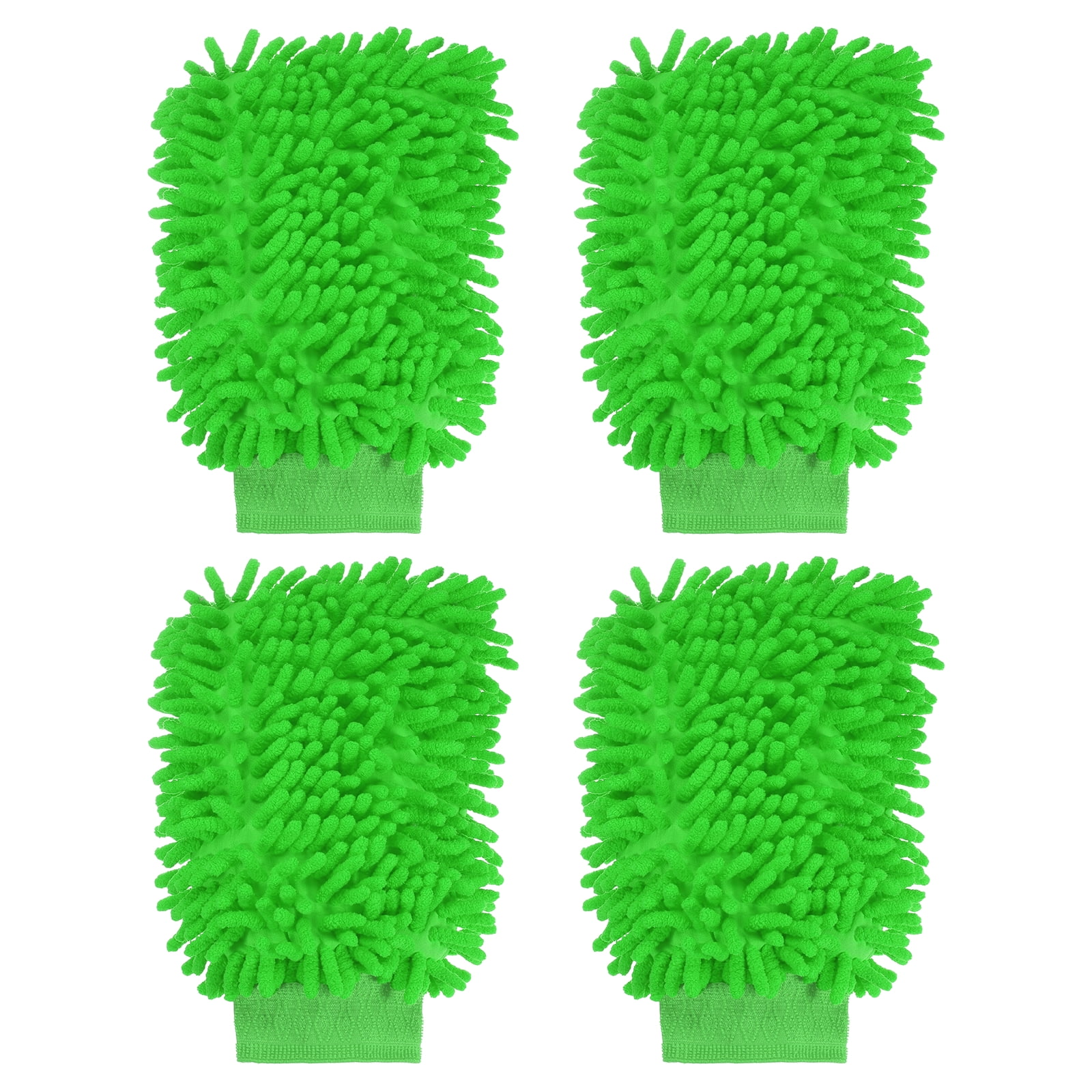 4pcs Premium Chenille Microfiber Car Wash Mitts 9.8" x 7.9" Scratch ...