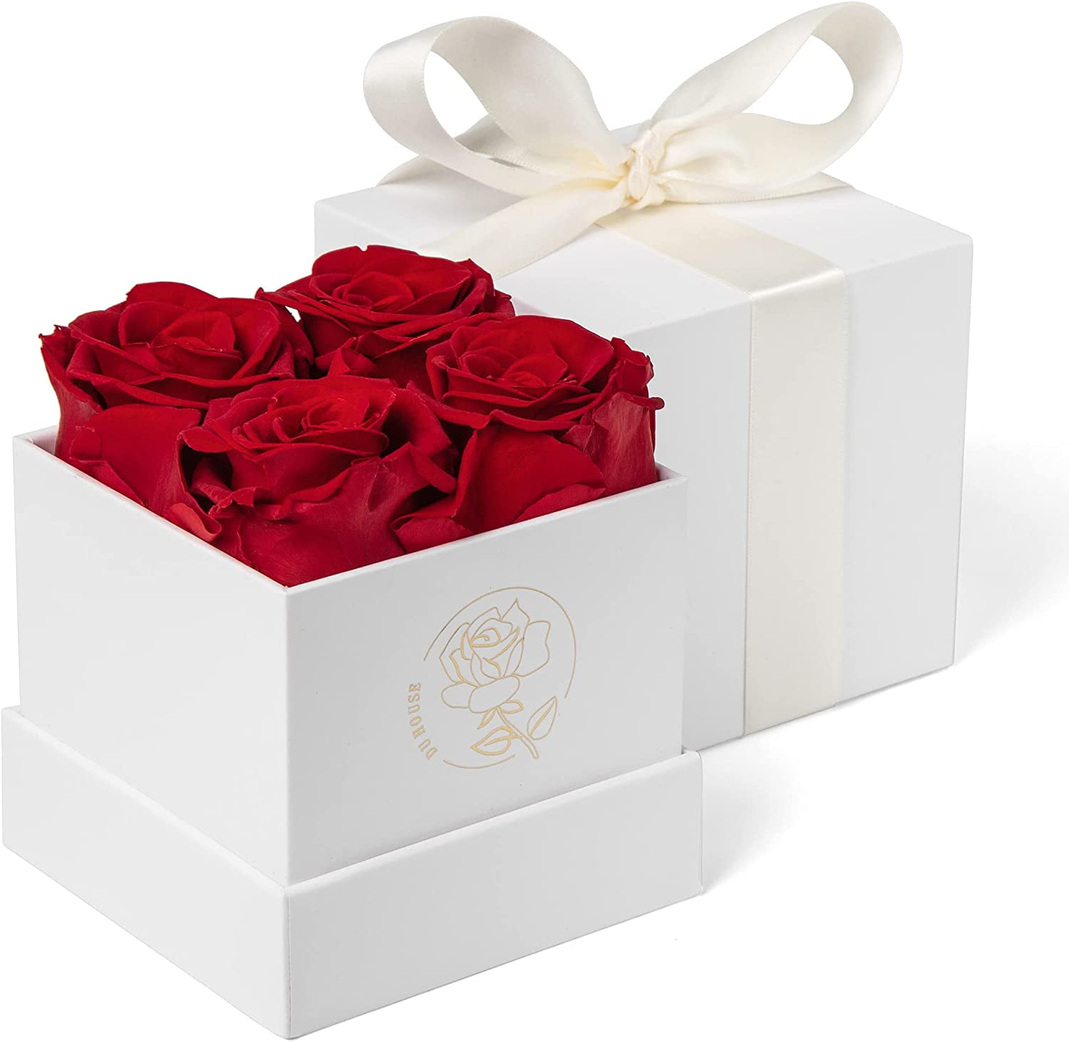 4pcs Preserved Rose Box of Forever Flower Eternal Roses Preserved ...