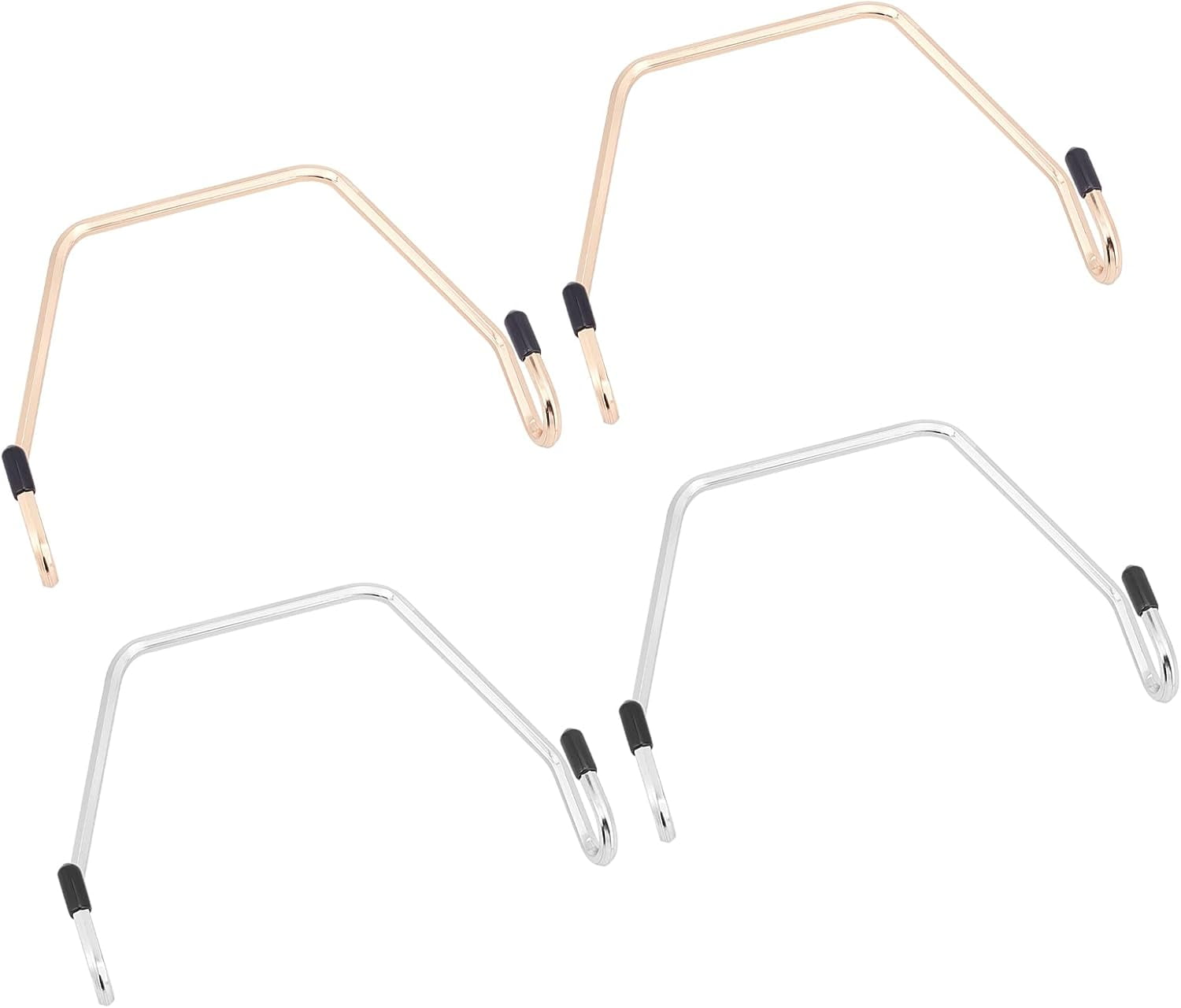 4pcs Purse Handle Replacement 2 Colors Metal Handbag Handles Frame ...