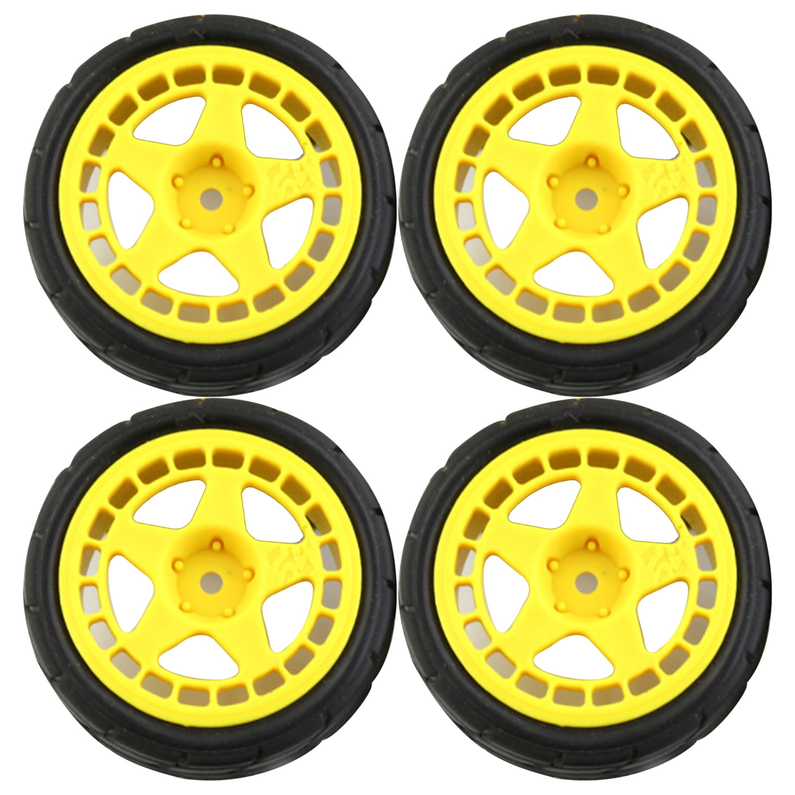 4pcs RC Rally Car Wheel With TIRES Set For Tamiya TT02 XV01 1/10 RC ...