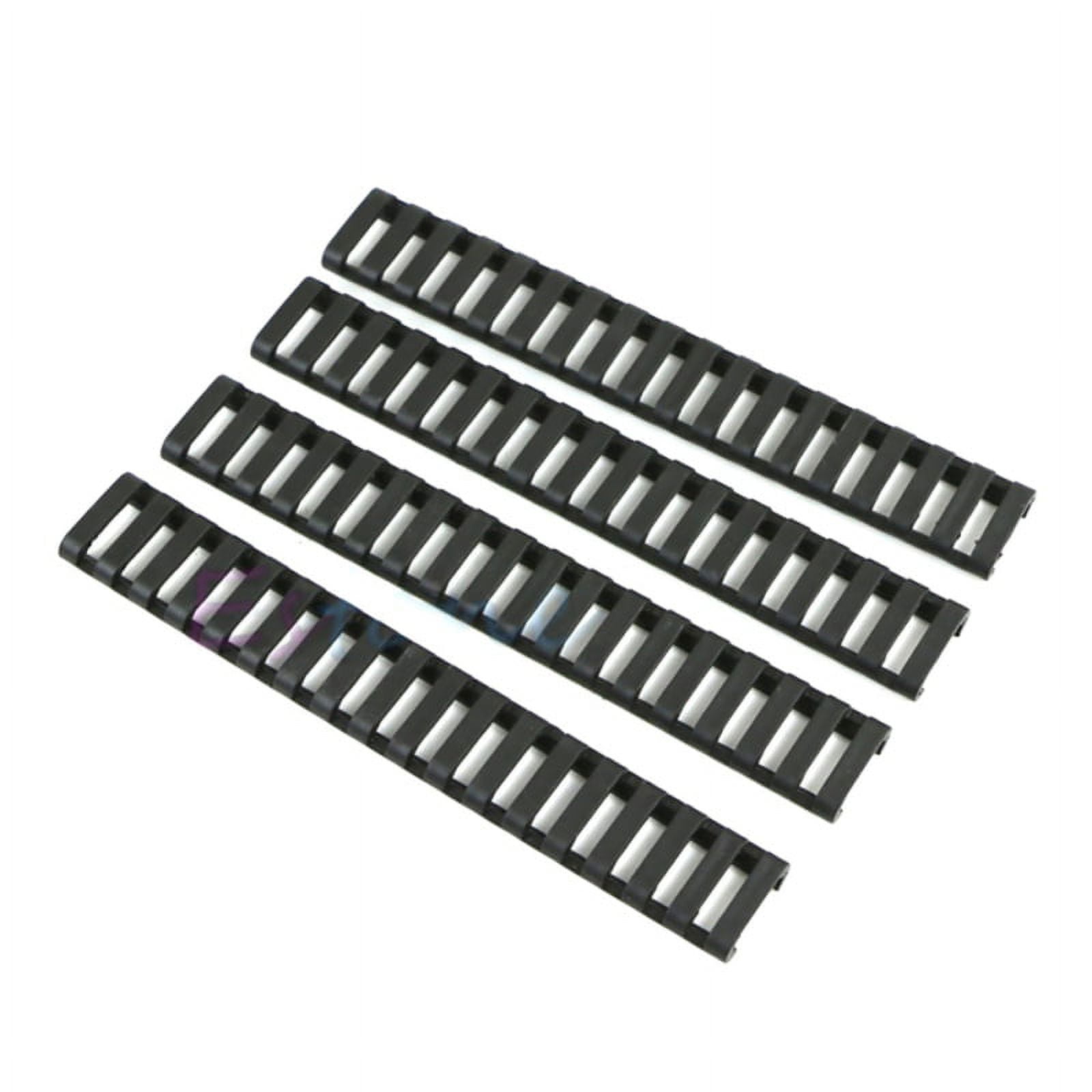 4pcs Rail Cover Plastic Fish Bone Ladder Shape Rubber Picatinny Rail ...