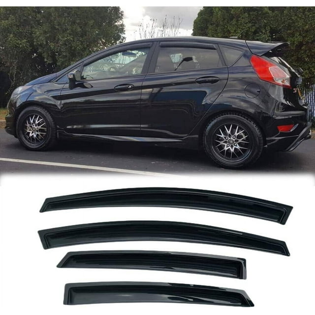4pcs Rain Guards Set Window Visor for 2009-2019 Ford Fiesta (Sedan ...