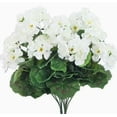 4pcs Realistic Artificial Begonia Flowers - Silk Geranium Flowers for ...