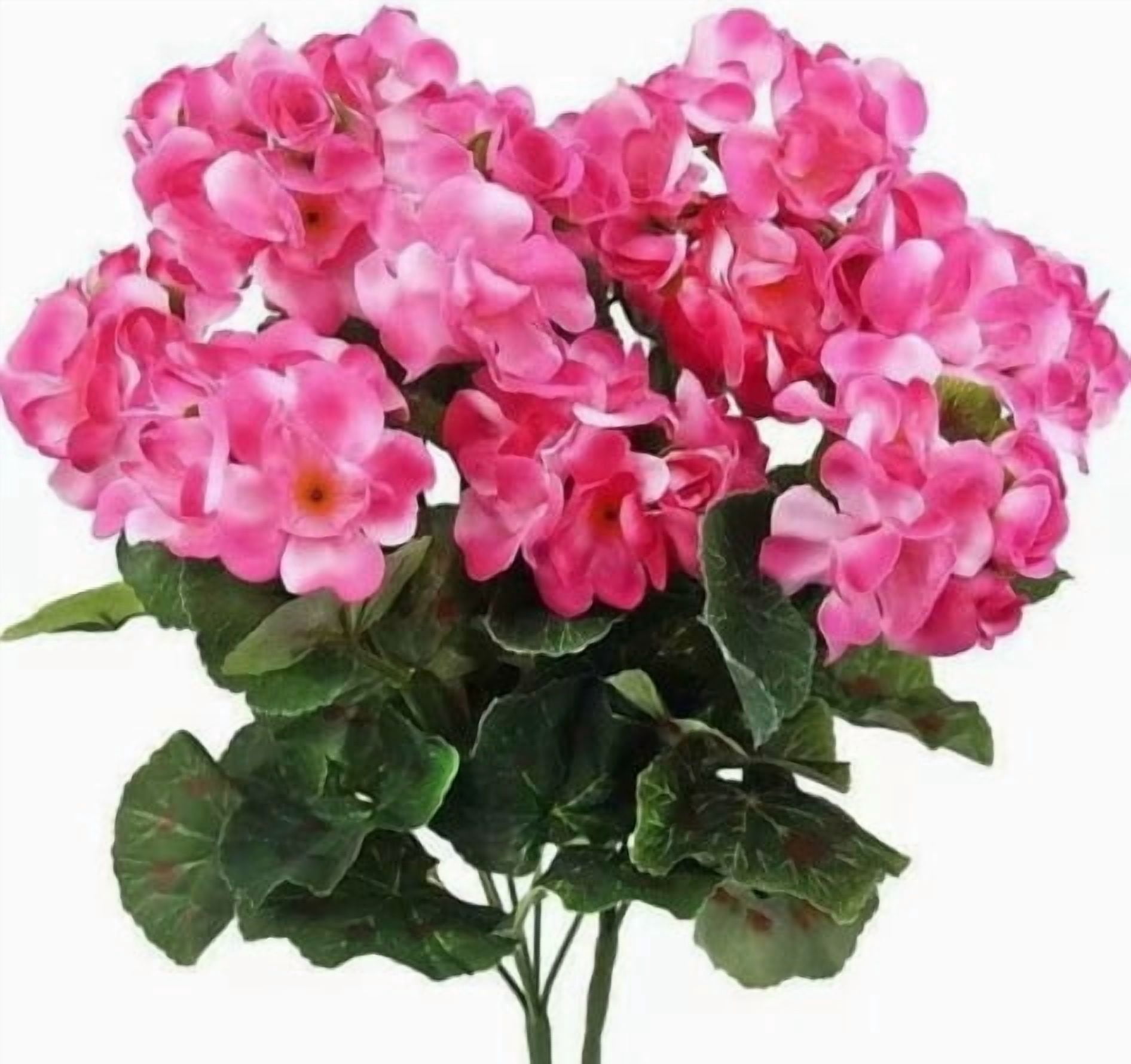 4pcs Realistic Artificial Begonia Flowers - Silk Geranium Flowers for ...