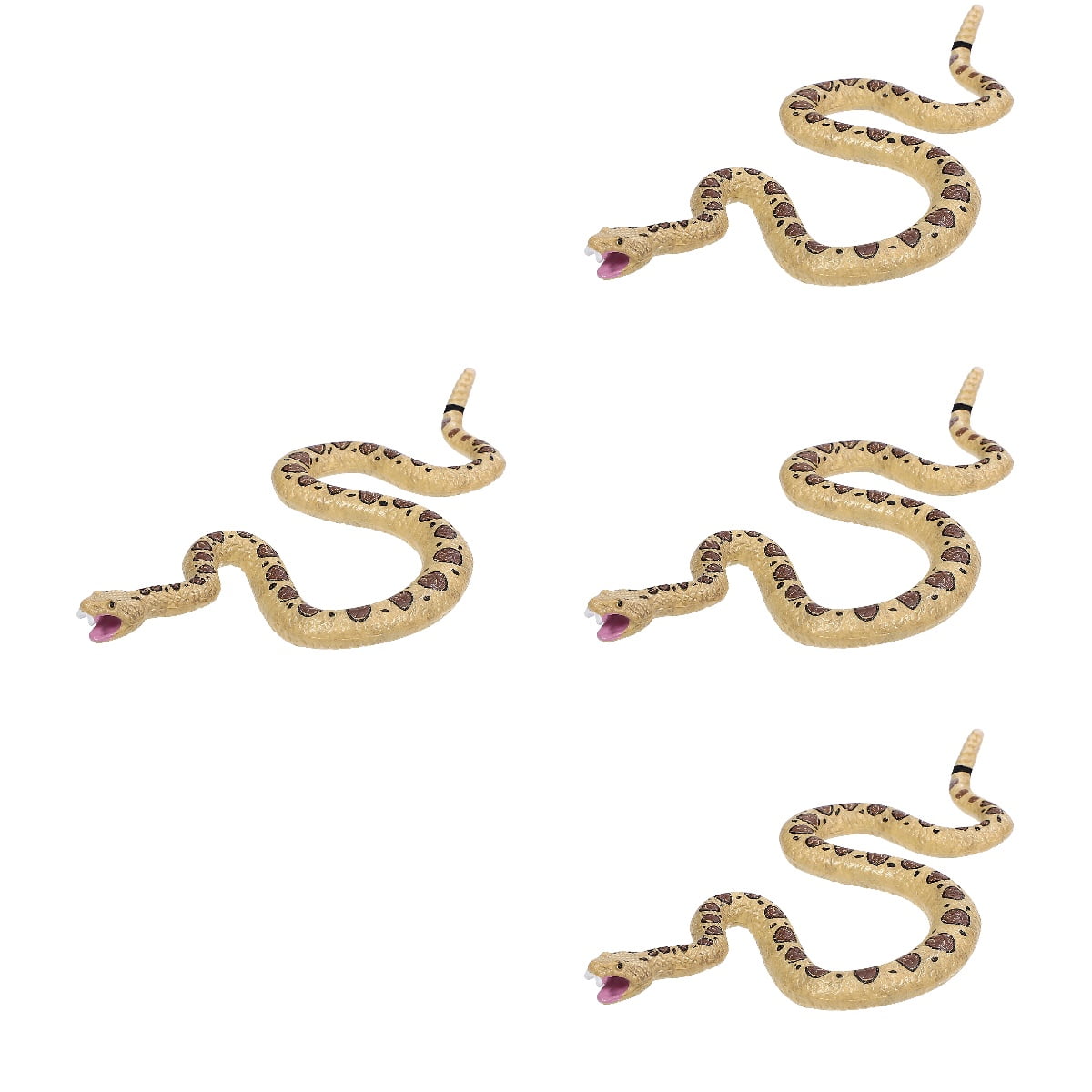 4pcs Realistic Fake Snakes Toy Snake Figure Garden Snake Model Toy ...