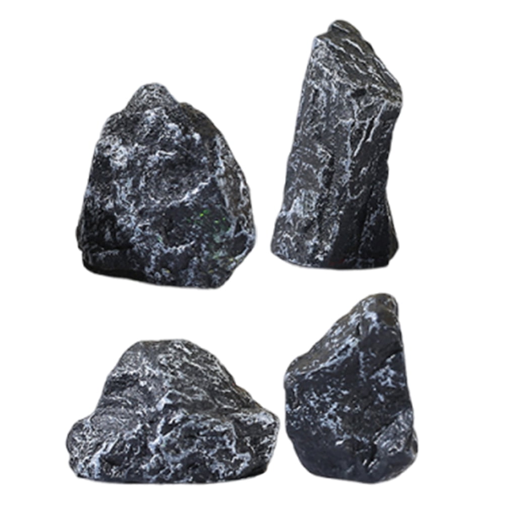 4pcs Realistic Miniature Rockery Stones Decor Crafted from Synthetic ...