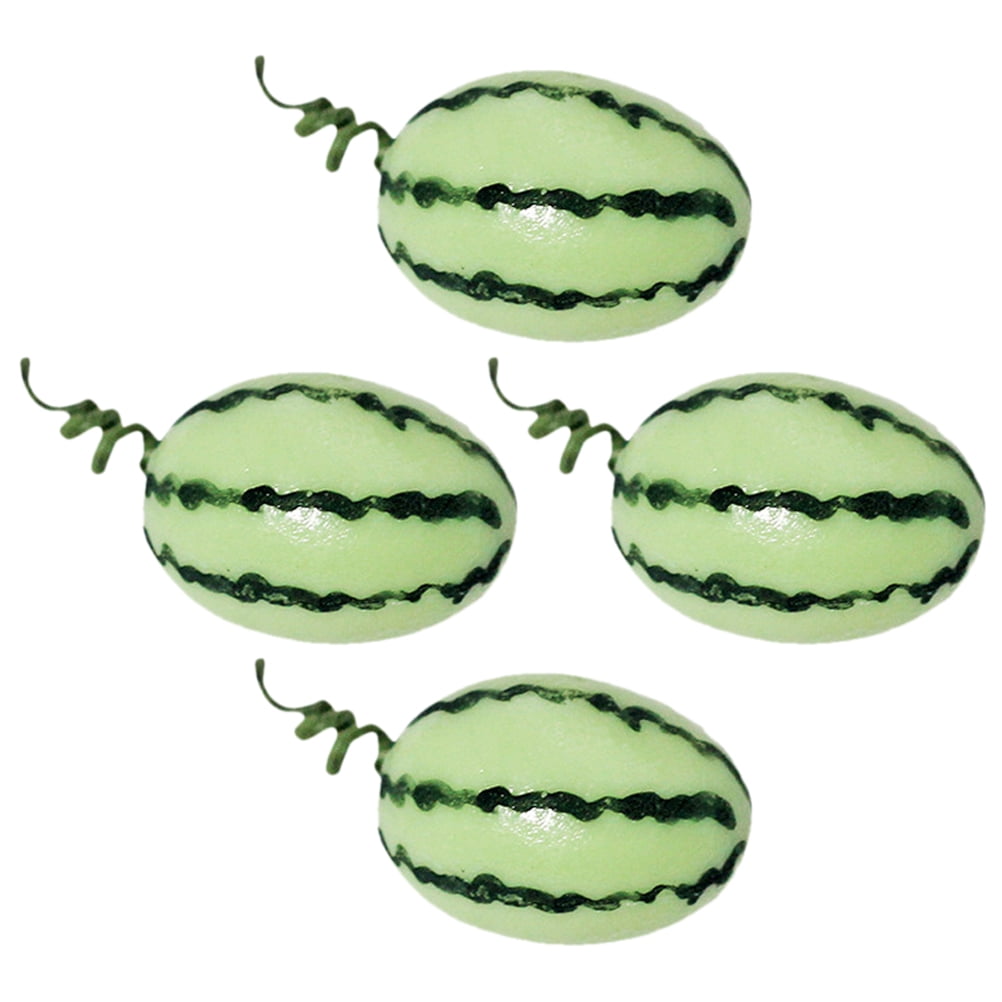 4pcs Realistic Watermelons Artificial Fruit Toys Tiny House Watermelon ...