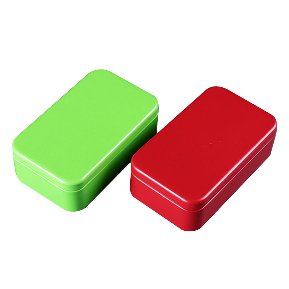 4pcs Rectangular Metal Tins with Lid Gift Container Boxes Metal Boxes ...