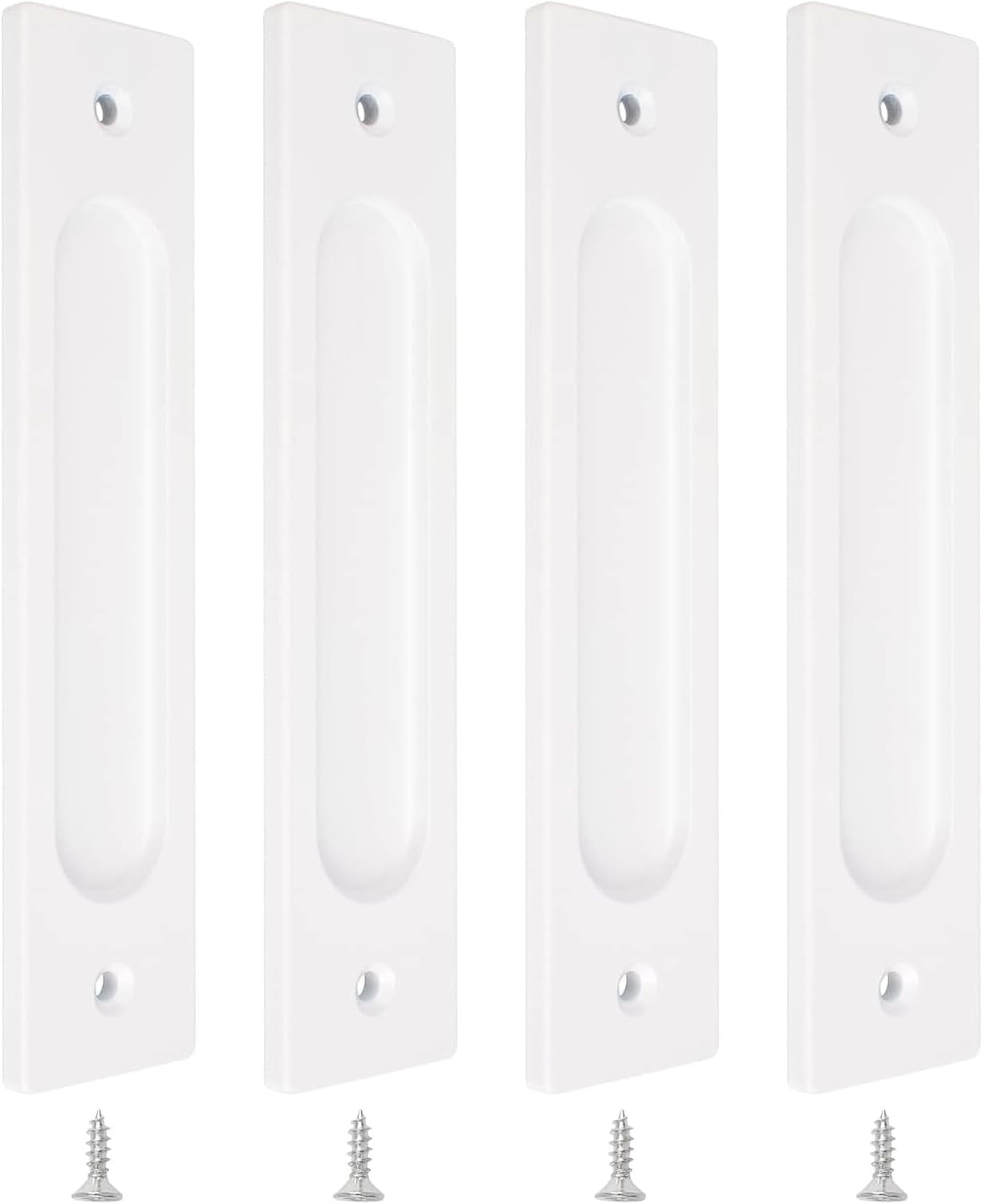4pcs Rectangular Recessed Sliding Door Pulls, 18CM Flush Pull Aluminum ...