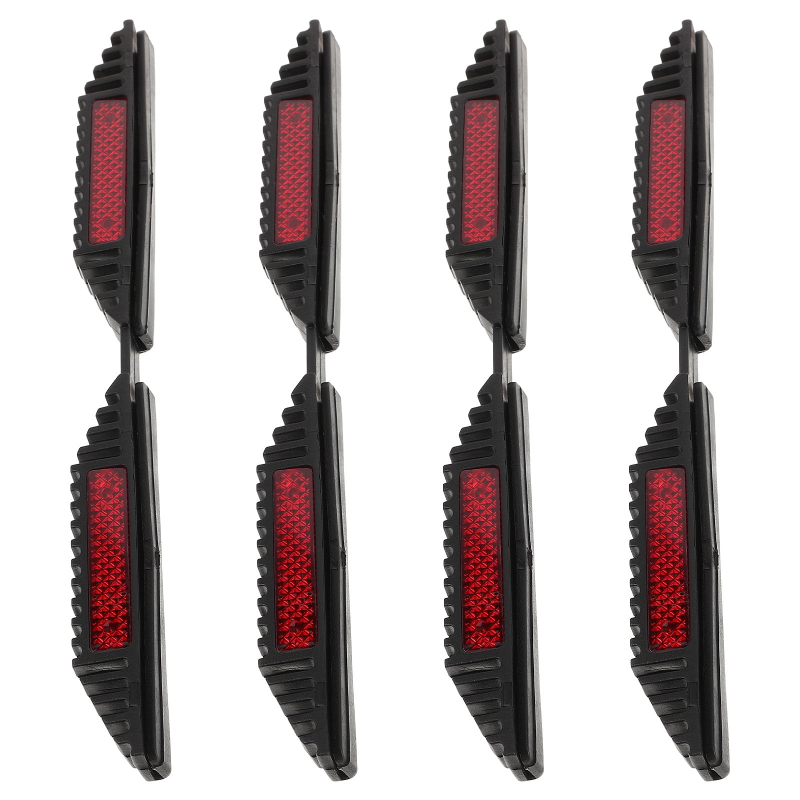 4pcs Red Car Door Edge Guards Universal Plastic Protectors Anti Scratch Night Reflective Easy ...