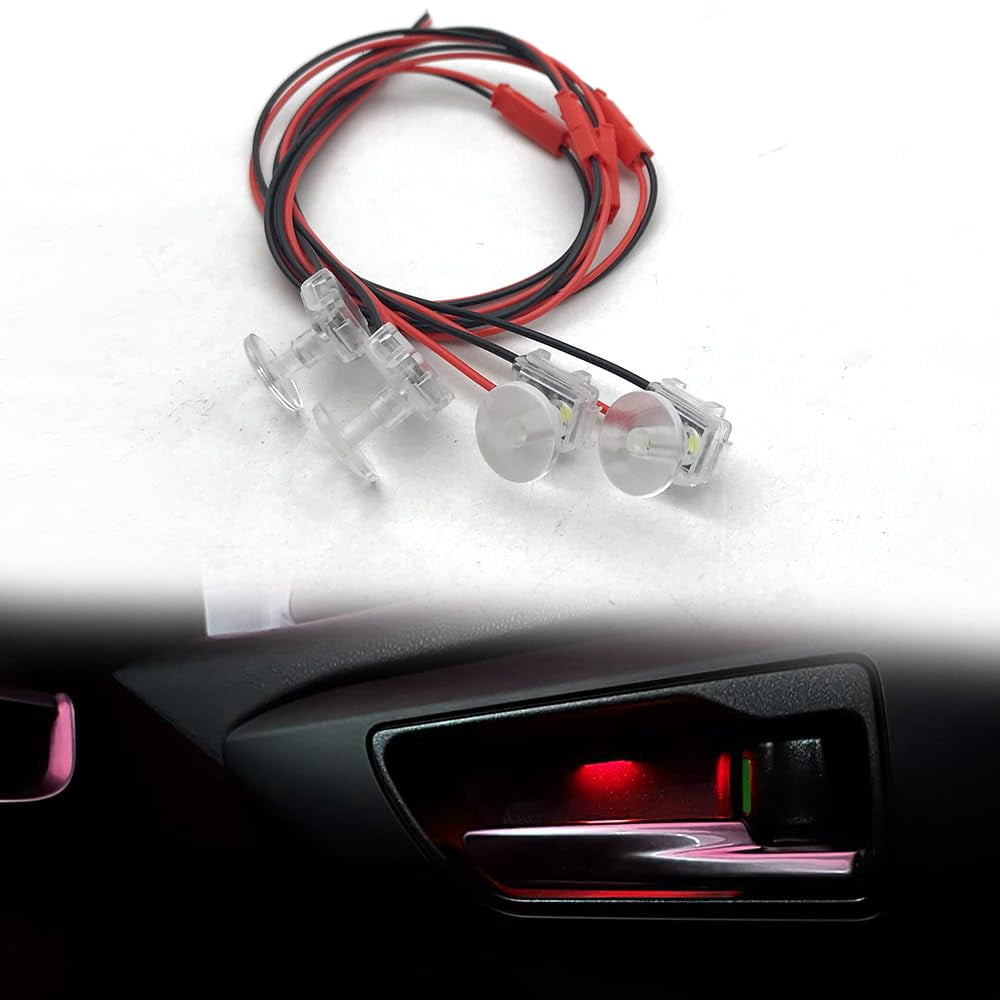 4pcs Red Car Door OIF8 Light,Flush Mount 12V LED for Bumper Grille Cars ...