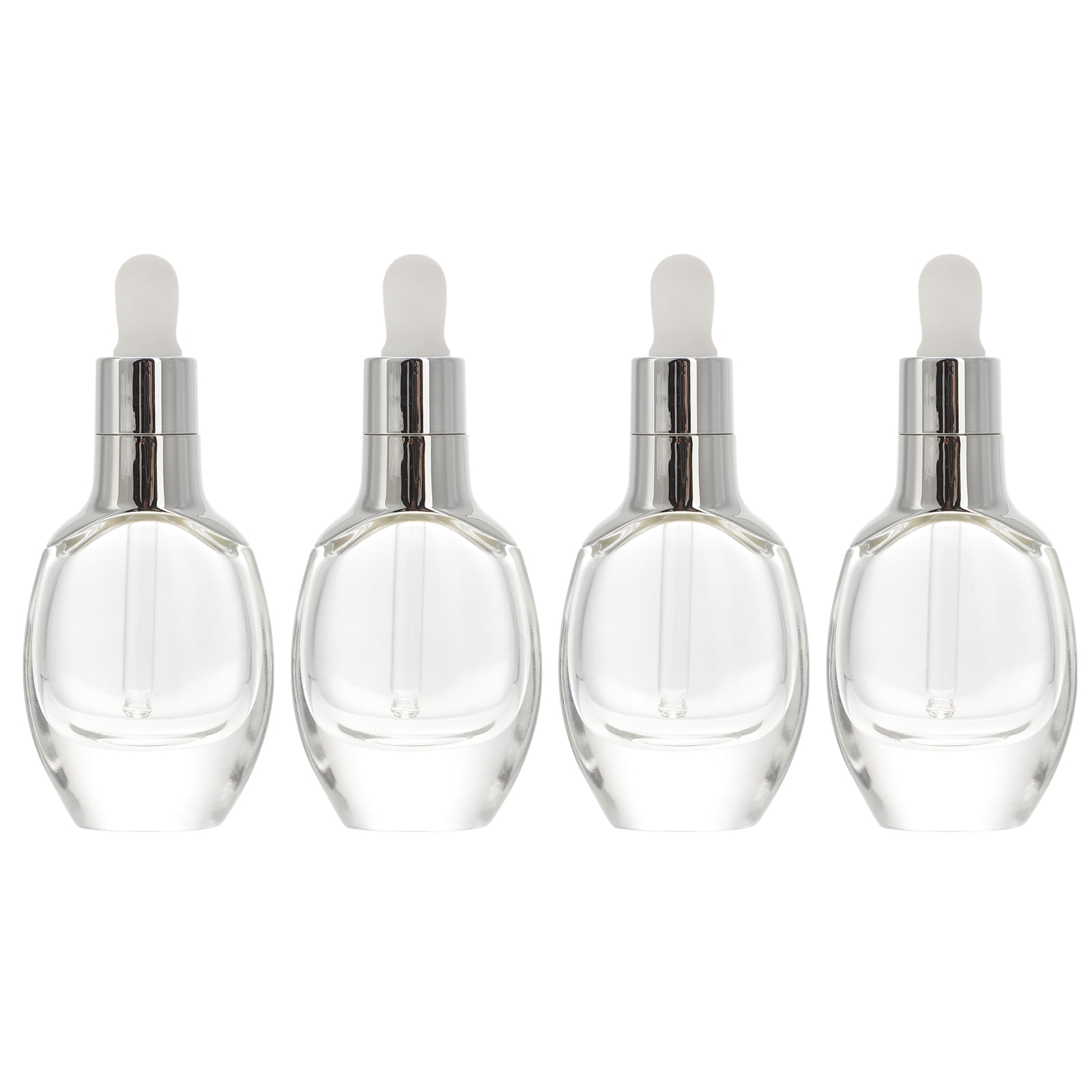 4pcs Refillable Essential Oil Bottles Dropper Subpackaging Bottles Glass Storage Bottle Empty ...